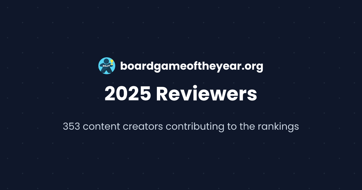 Board Game Reviewers 2025 - Board Game of the Year